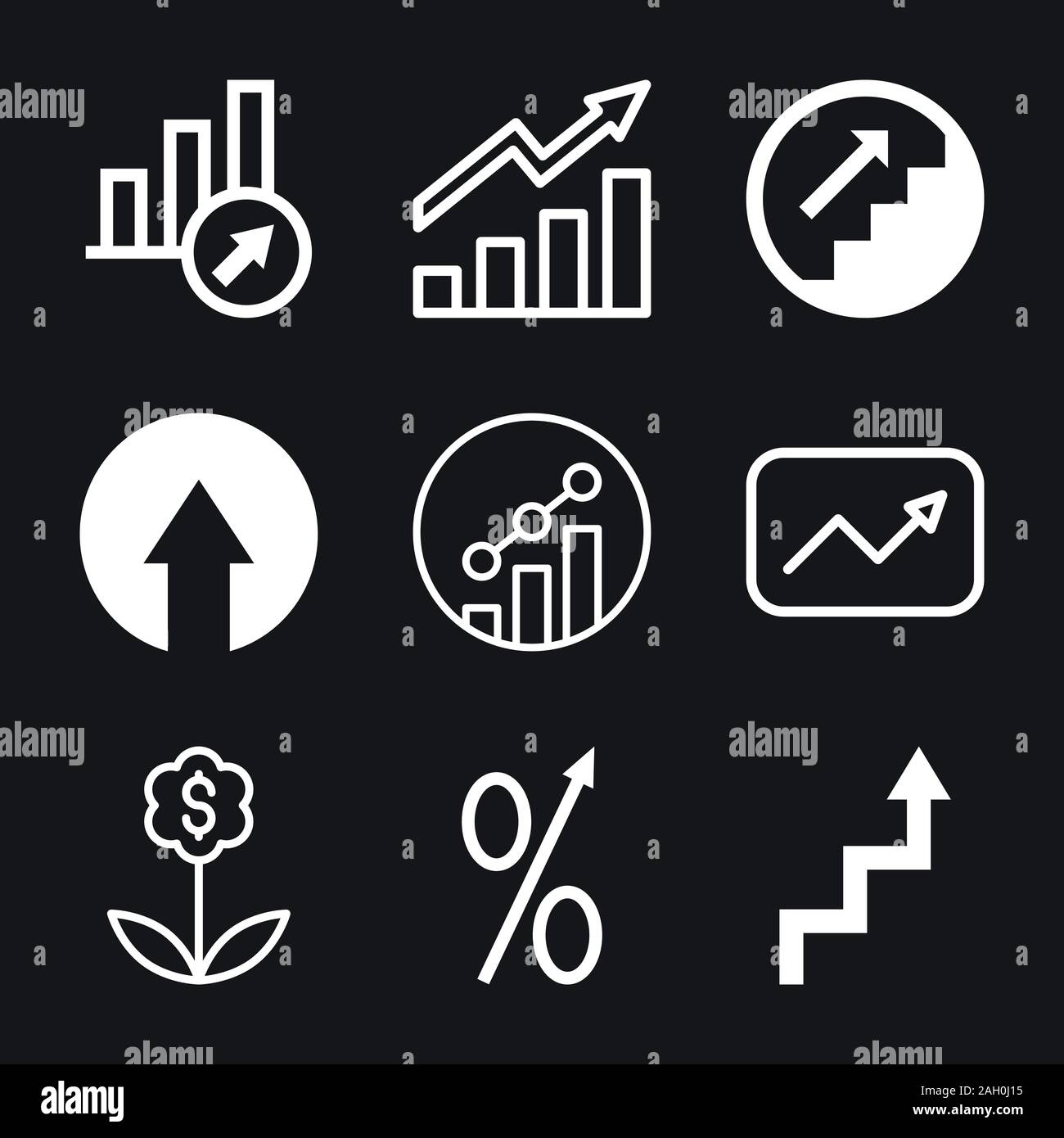 Growth icon, business infographic icon, vector growth symbol Stock ...