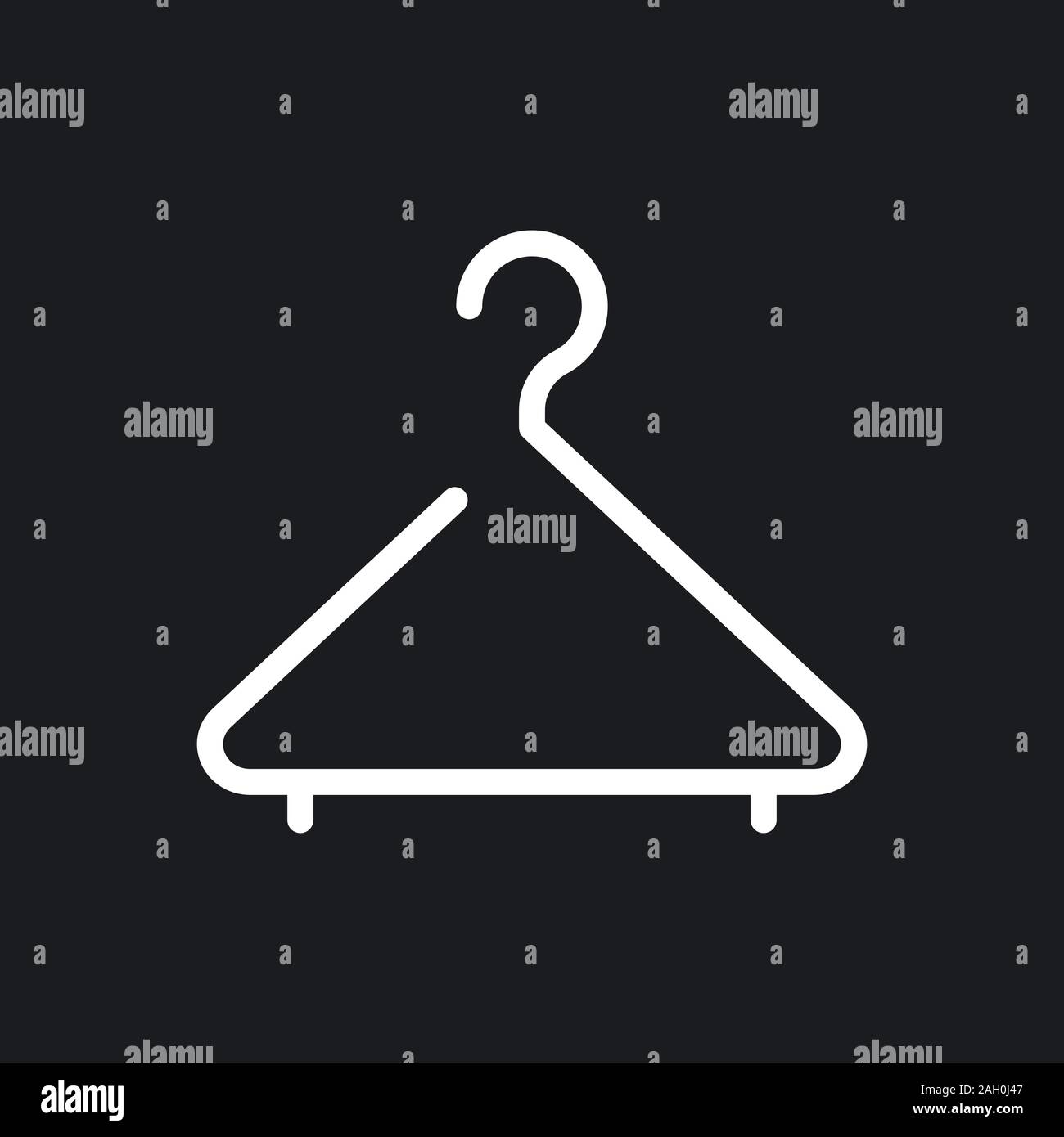 Clothes hanger icon. Coat rack symbol. Flat Vector illustration Stock ...