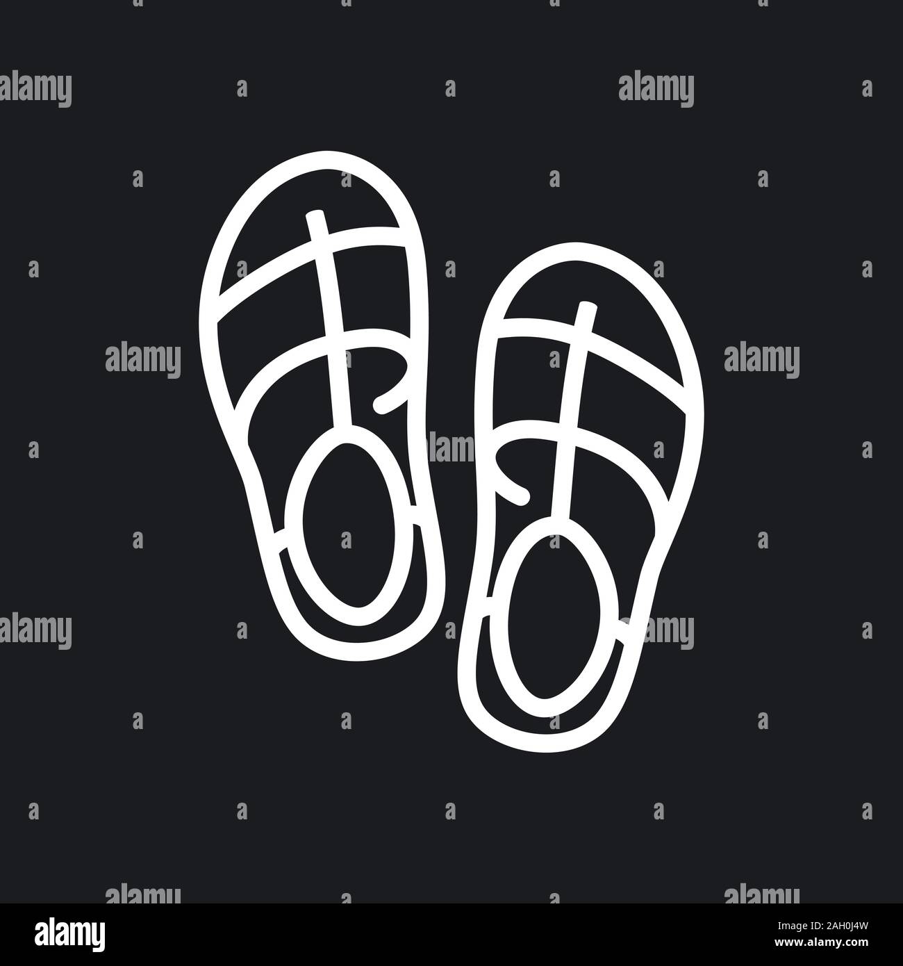 Greek sandal icon. Vector black and white vector icon Stock Vector ...