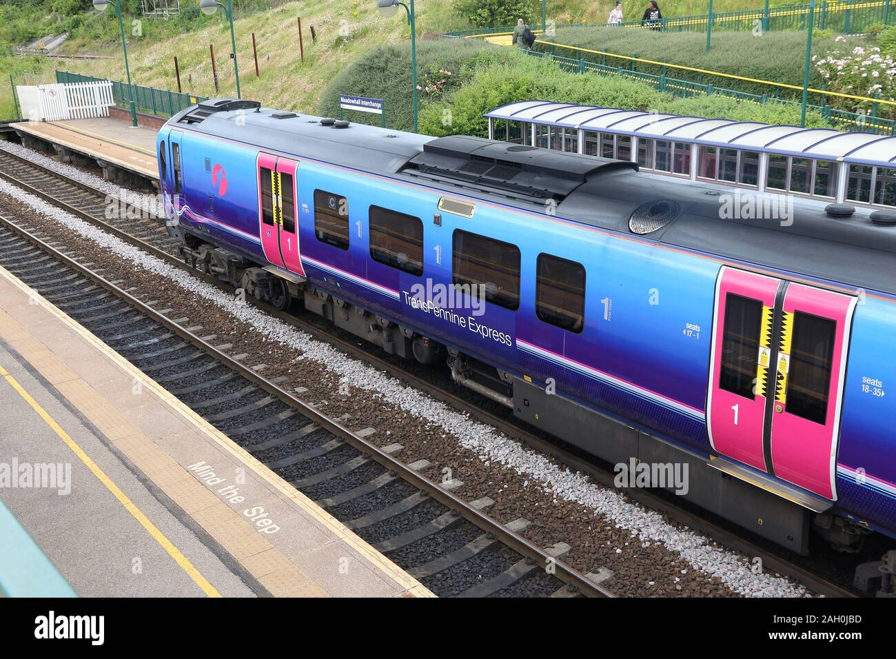 LEEDS, UK - JULY 12, 2016: TransPennine Express train of First Group at ...