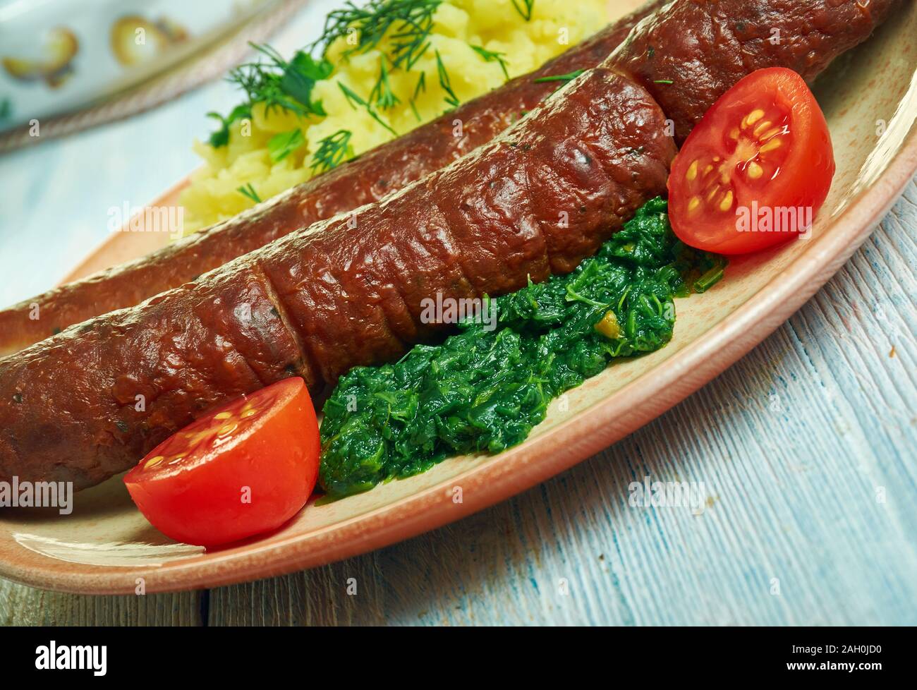 Bregenwurst, specialty sausage of Lower Saxony and Saxony-Anhalt ...
