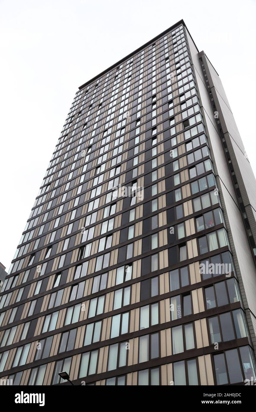SHEFFIELD, UK - JULY 10, 2016: St Paul's Tower at Arundel Gate street ...