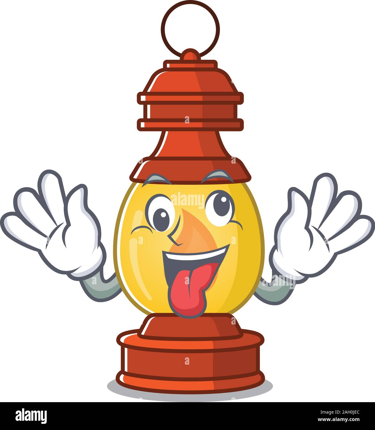 Mascot of crazy face lantern Scroll Cartoon character style Stock ...