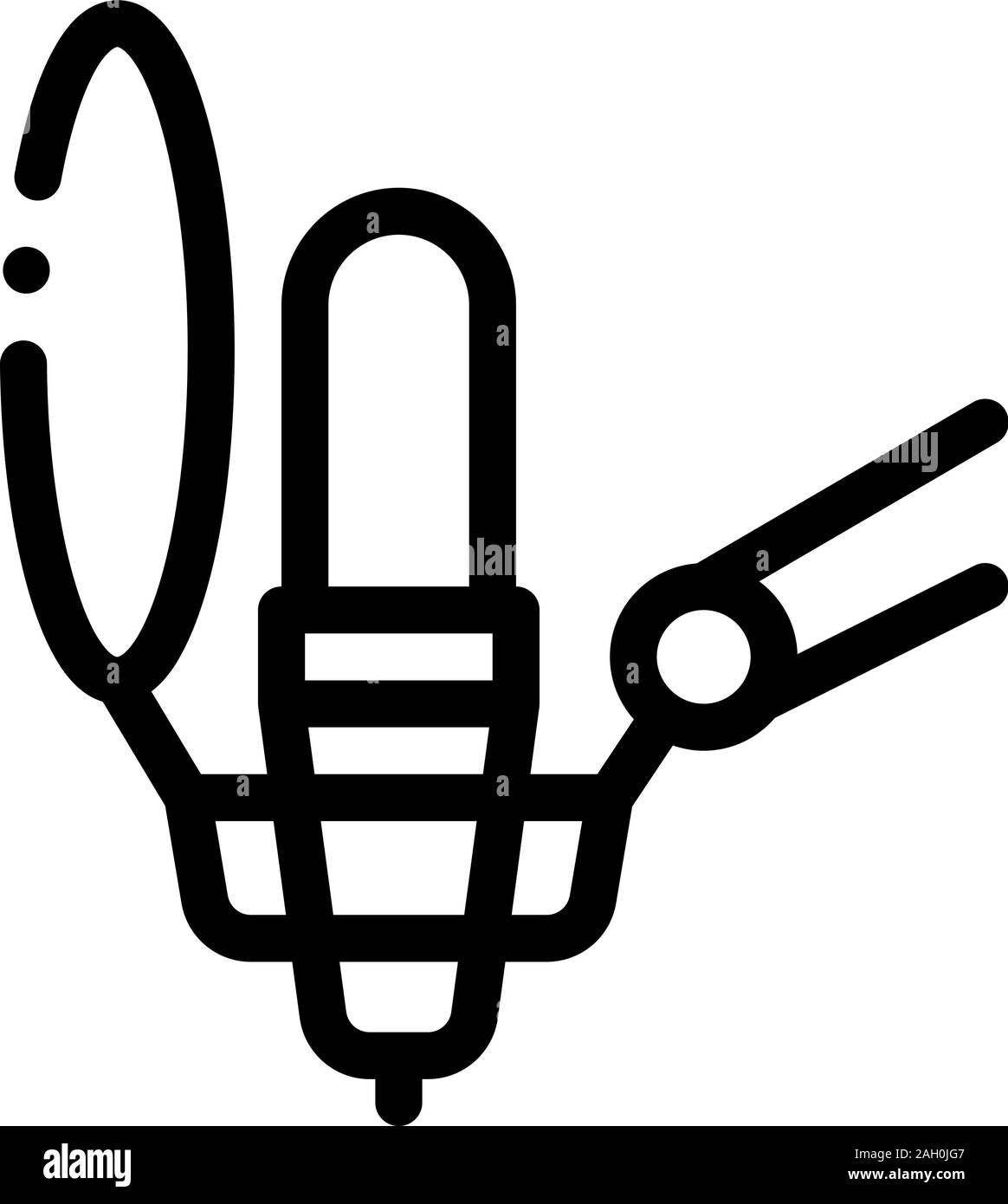 Microphone Host Device Icon Outline Illustration Stock Vector Image ...