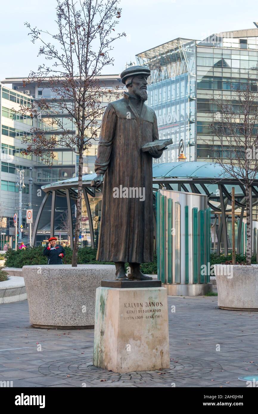 Calvin statue hi-res stock photography and images - Alamy