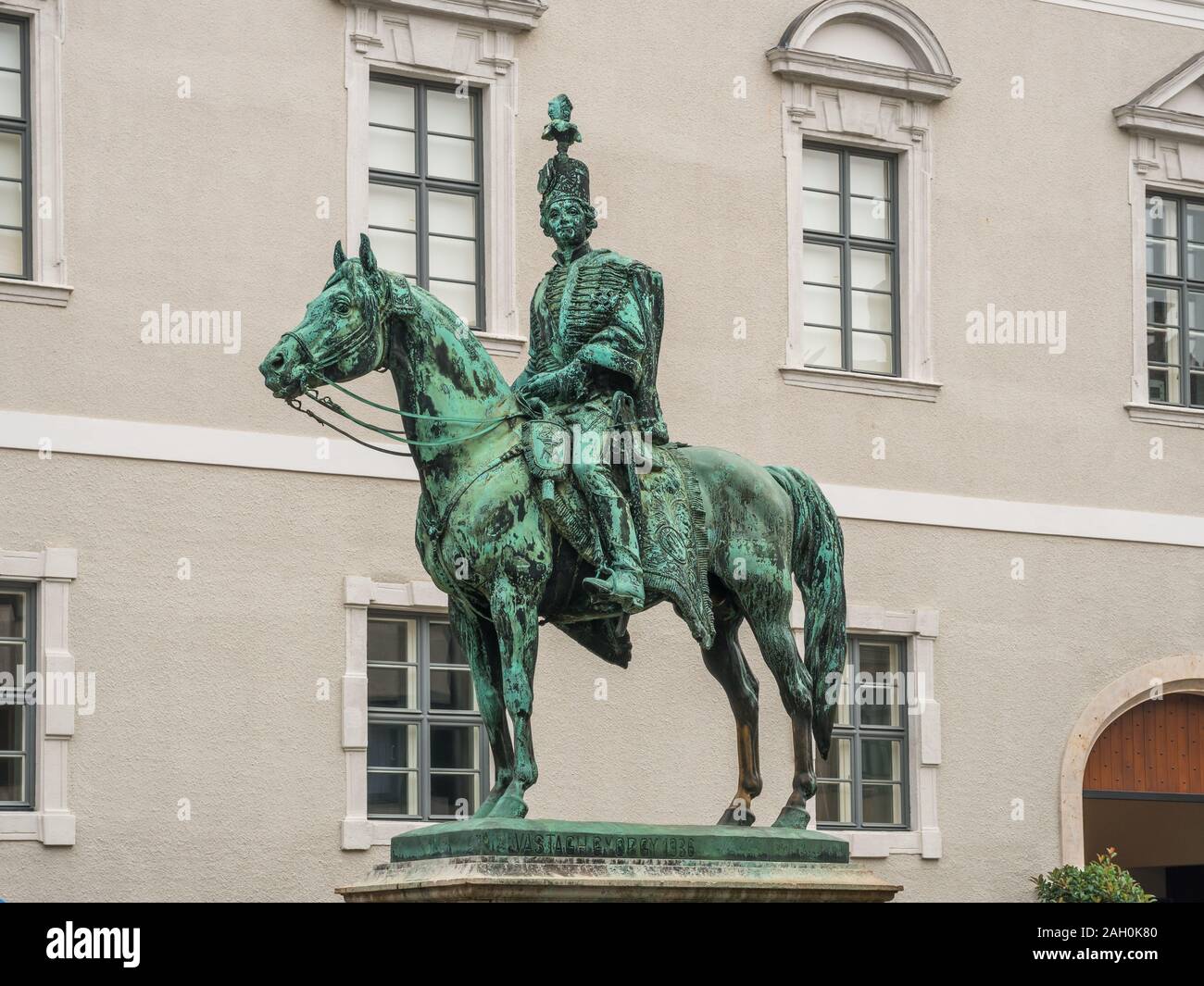 Budapest, Hungary - 11.11.2018: The monument to Count Andras Hadik von ...