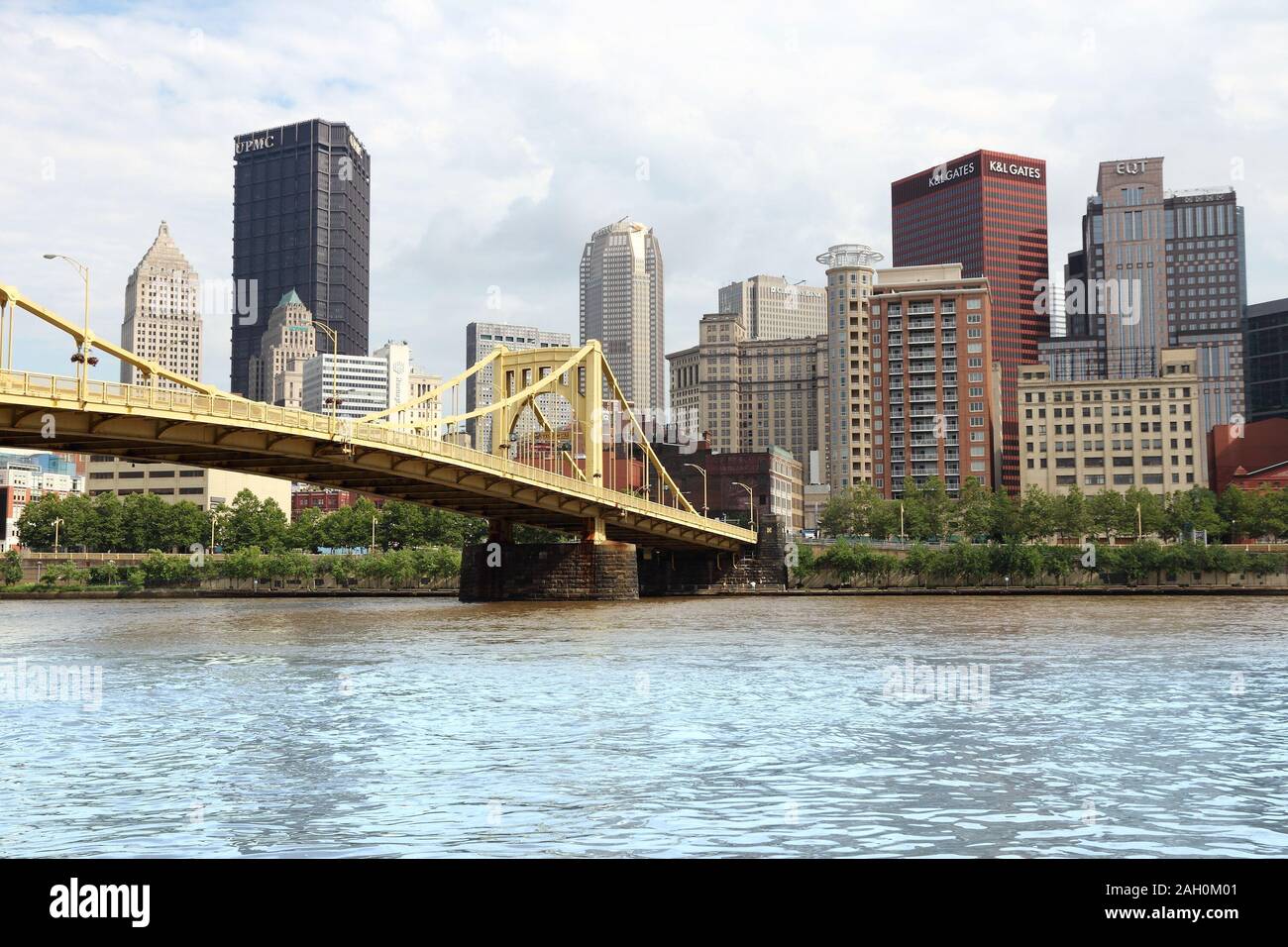PITTSBURGH, USA - JUNE 30, 2013: Skyline view of Pittsburgh city. It is ...
