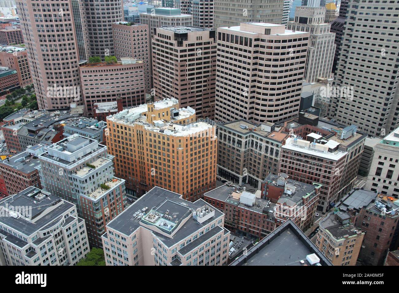 Downtown Boston office buildings. City in Massachusetts, USA Stock ...