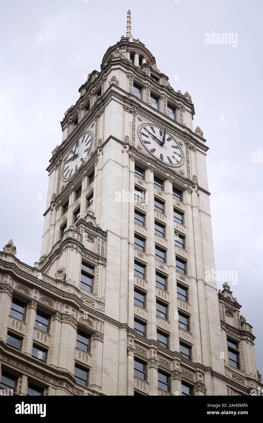 CHICAGO, USA - JUNE 26, 2013: Wrigley Building in Chicago. The building ...