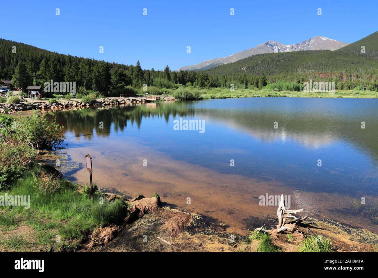 Rocky Mountain National Park in Colorado, USA. Lily Lake Stock Photo ...