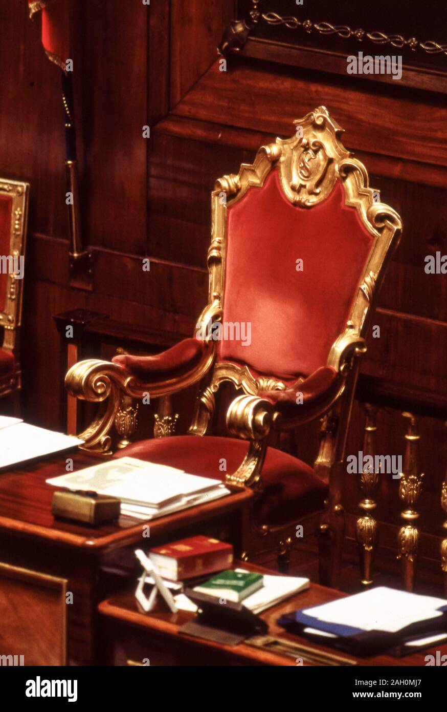 Room of the Senate of the Italian Republic, Palazzo Madama, Rome, Italy ...