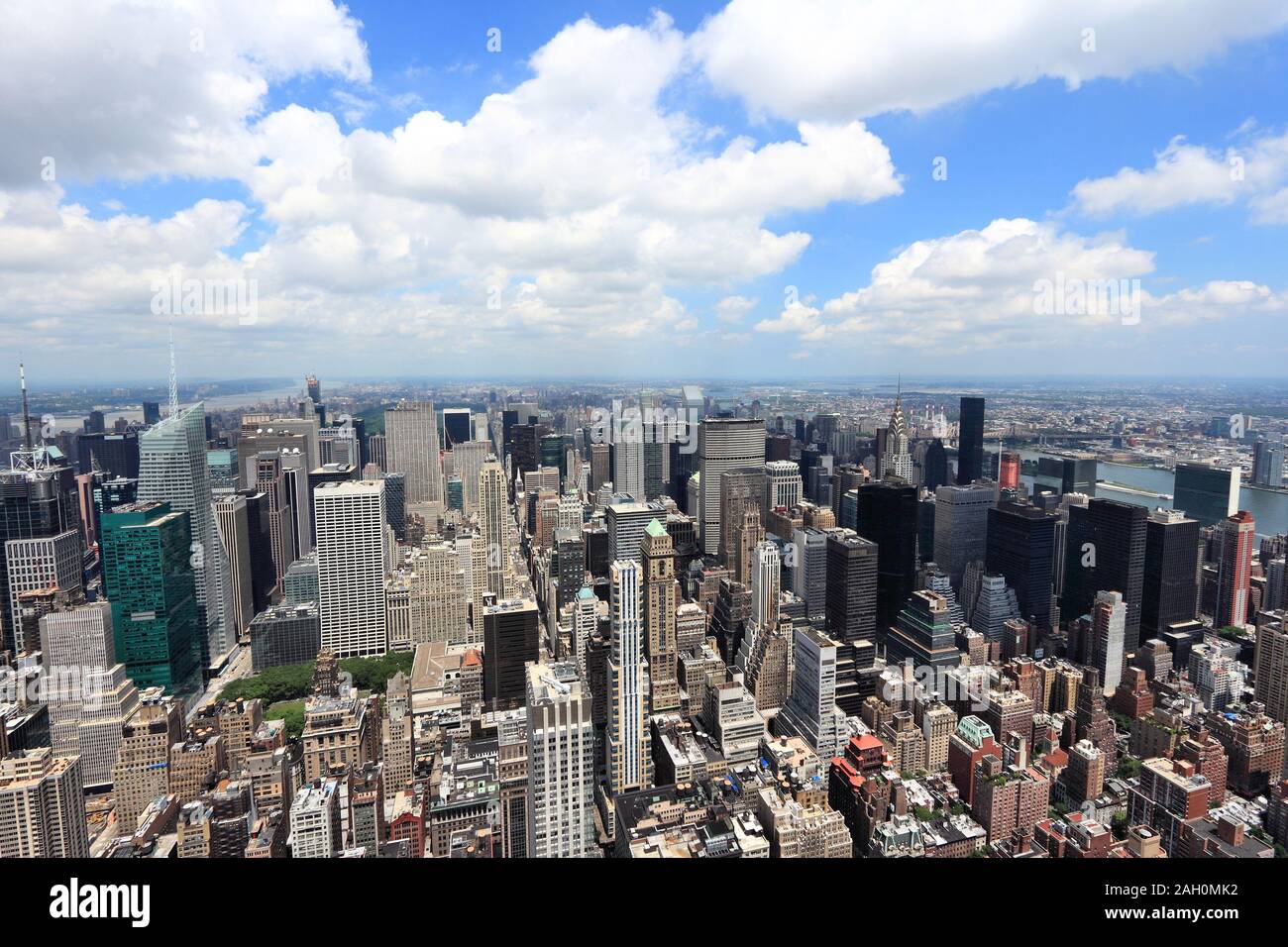New York skyline - Midtown Manhattan aerial view Stock Photo - Alamy