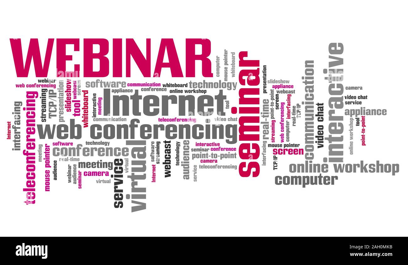 Webinar - internet concepts word cloud illustration. Word collage Stock ...