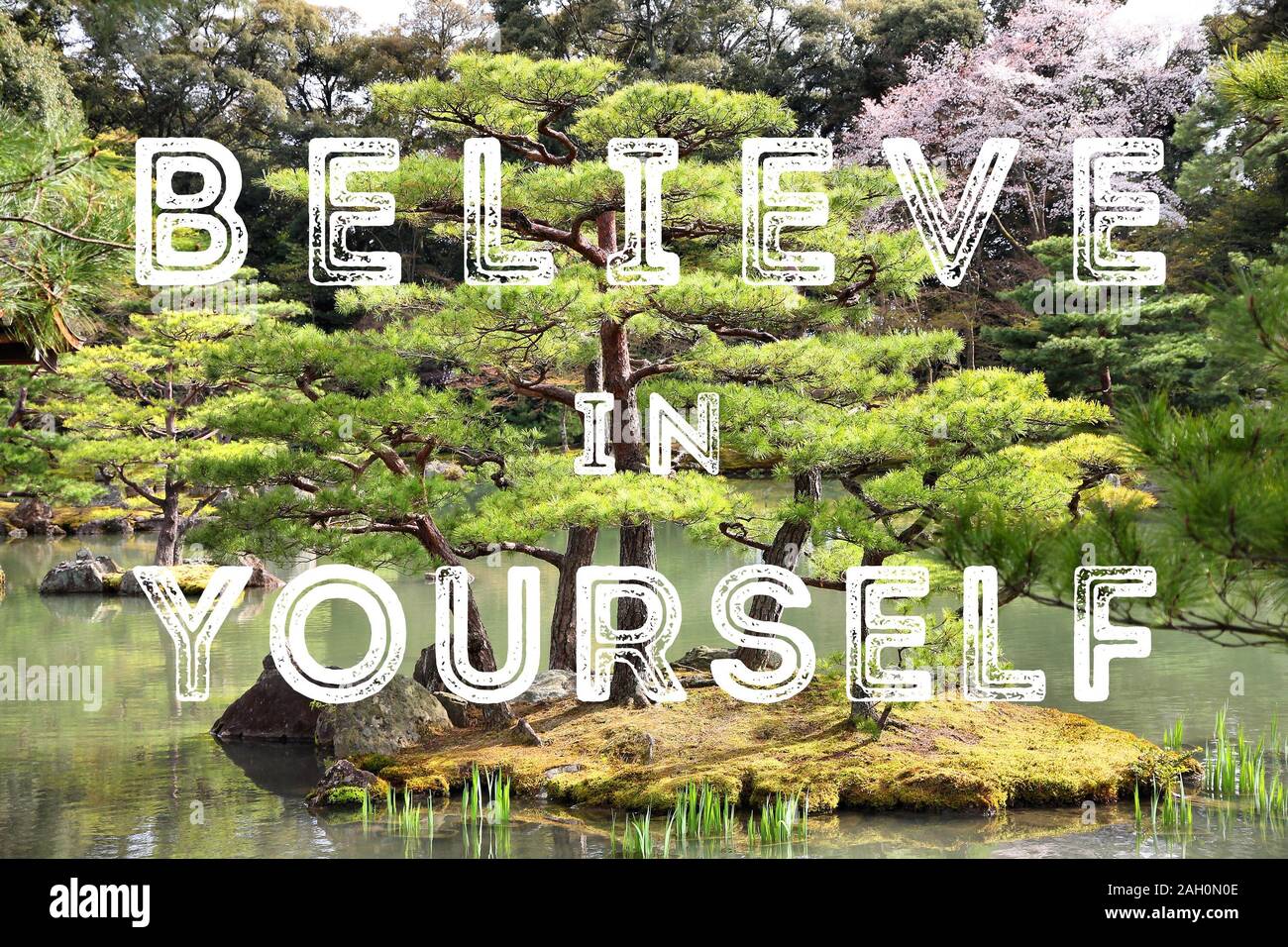 Believe in yourself - self confidence motivational poster Stock Photo ...