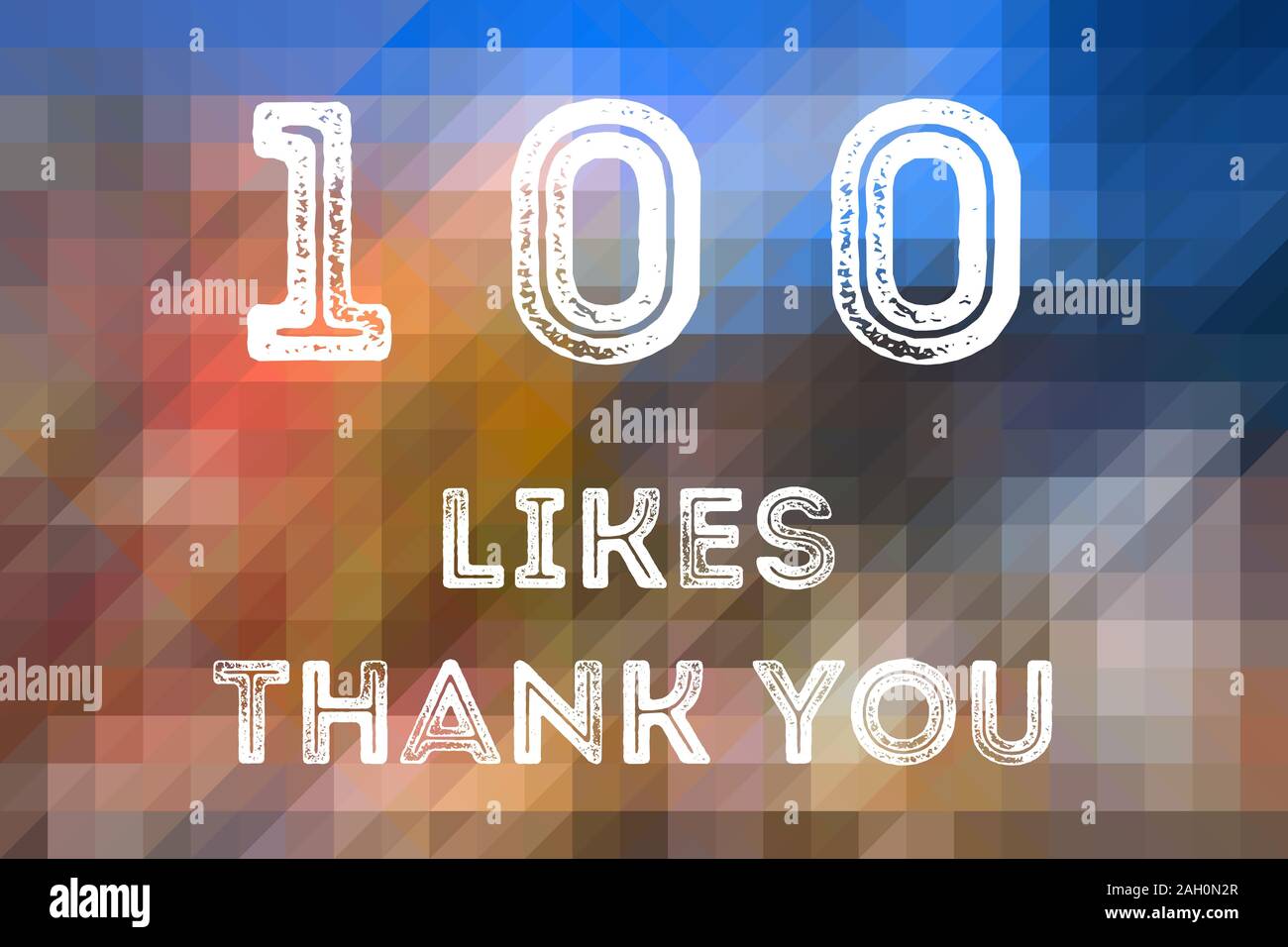 100 likes - social media milestone achievement. Online community thank ...