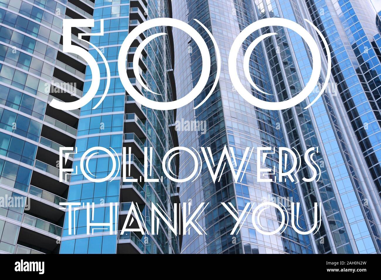 500 followers - social media milestone banner. Online community thank ...