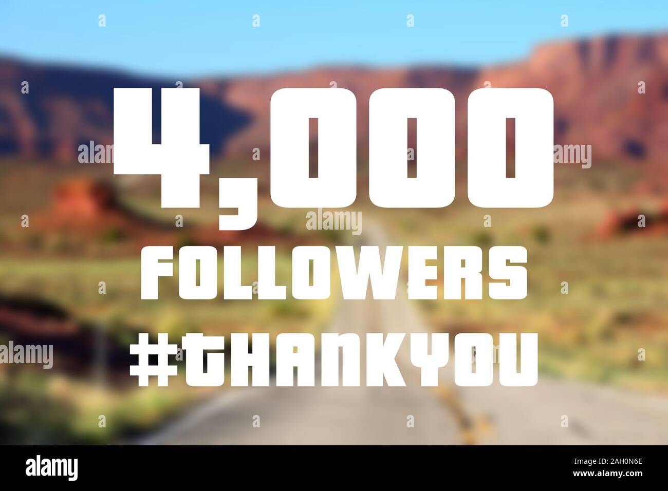 4000 followers sign - social media milestone thank you banner. Online ...