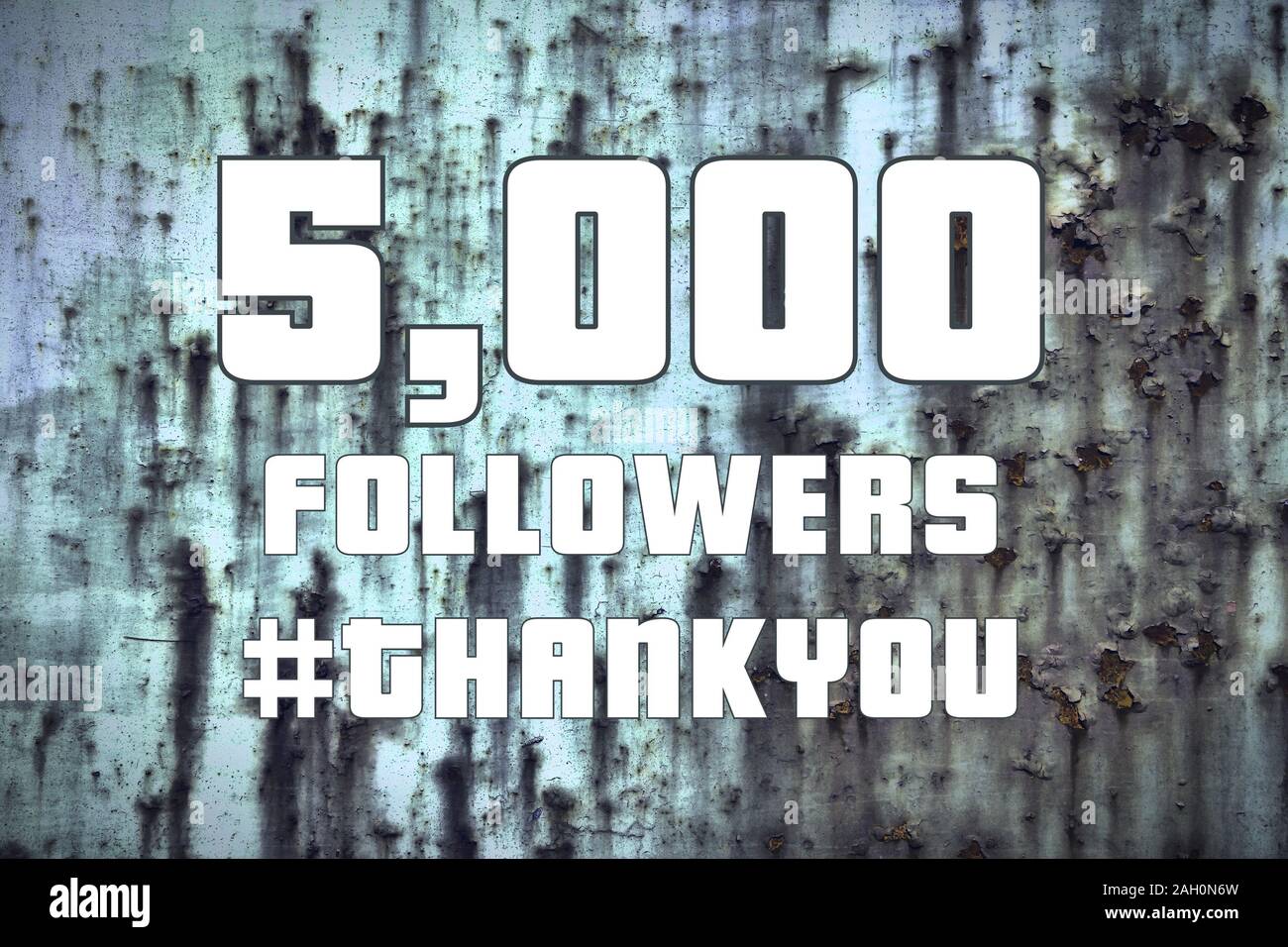 5000 followers - social media milestone banner. Online community thank ...