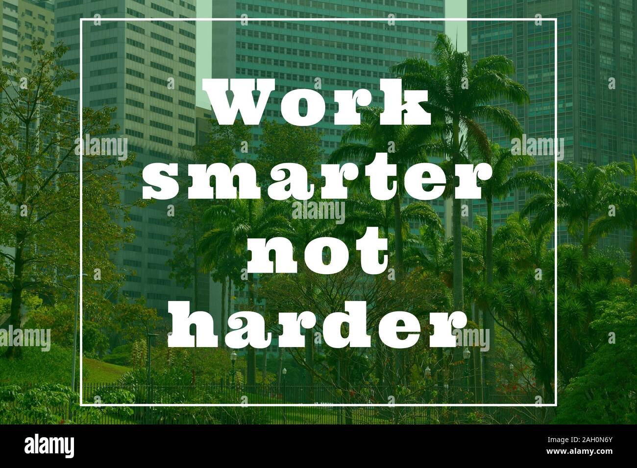 Work smarter not harder - motivational text poster Stock Photo - Alamy
