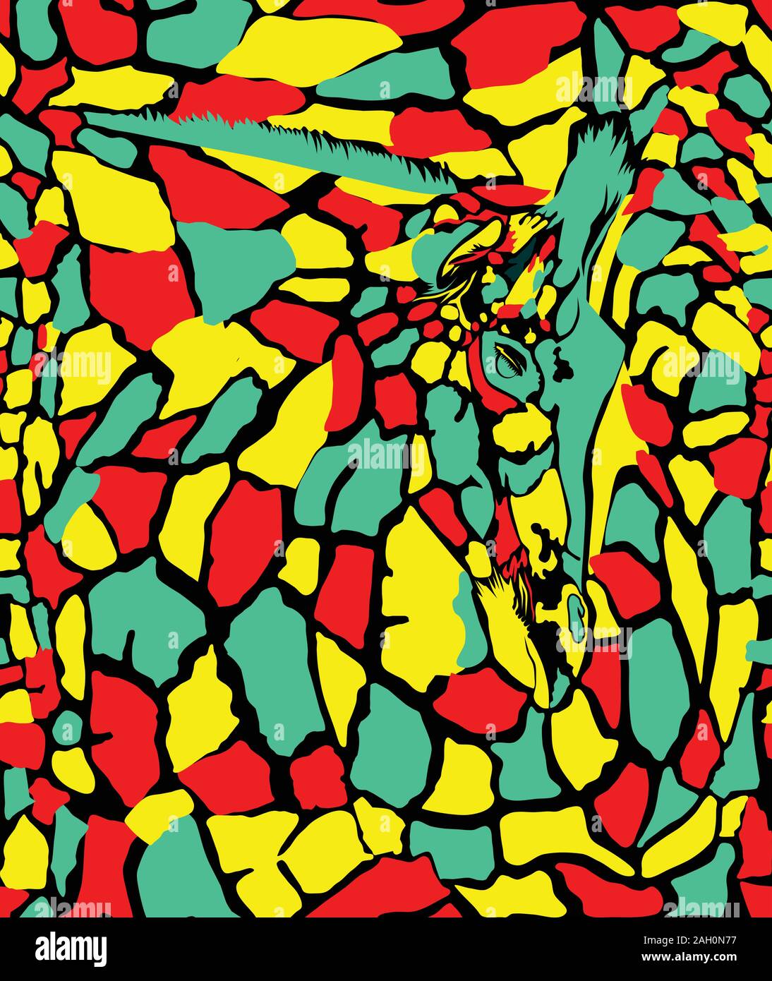 Artistic texture of giraffe head and leather Stock Vector Image & Art ...