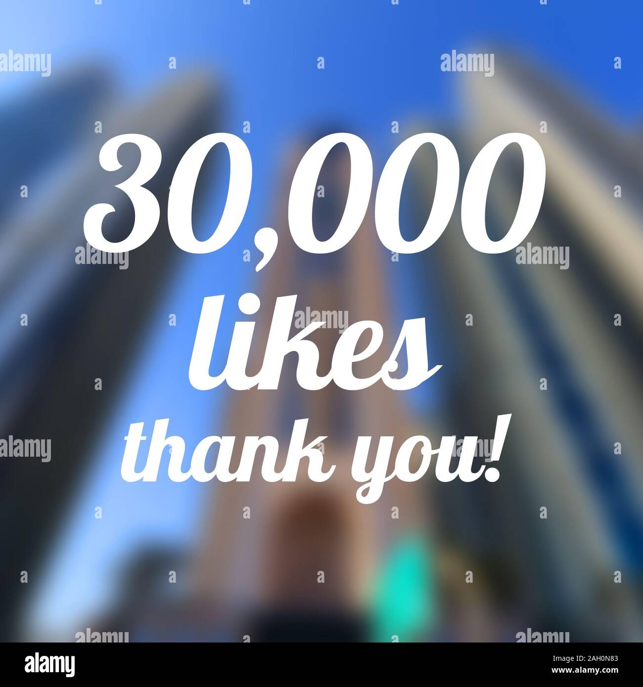 30000 likes. Thank you sign. Social media milestone Stock Photo - Alamy