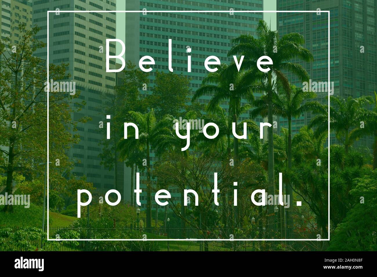 Inspirational quote poster - believe in your potential. Success ...