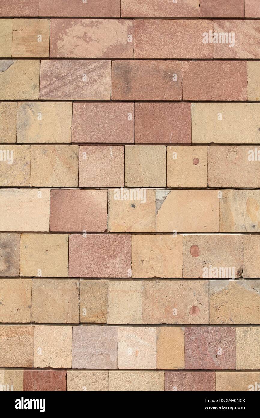 Grunge red sandstone wall background texture. Old stained wall Stock ...