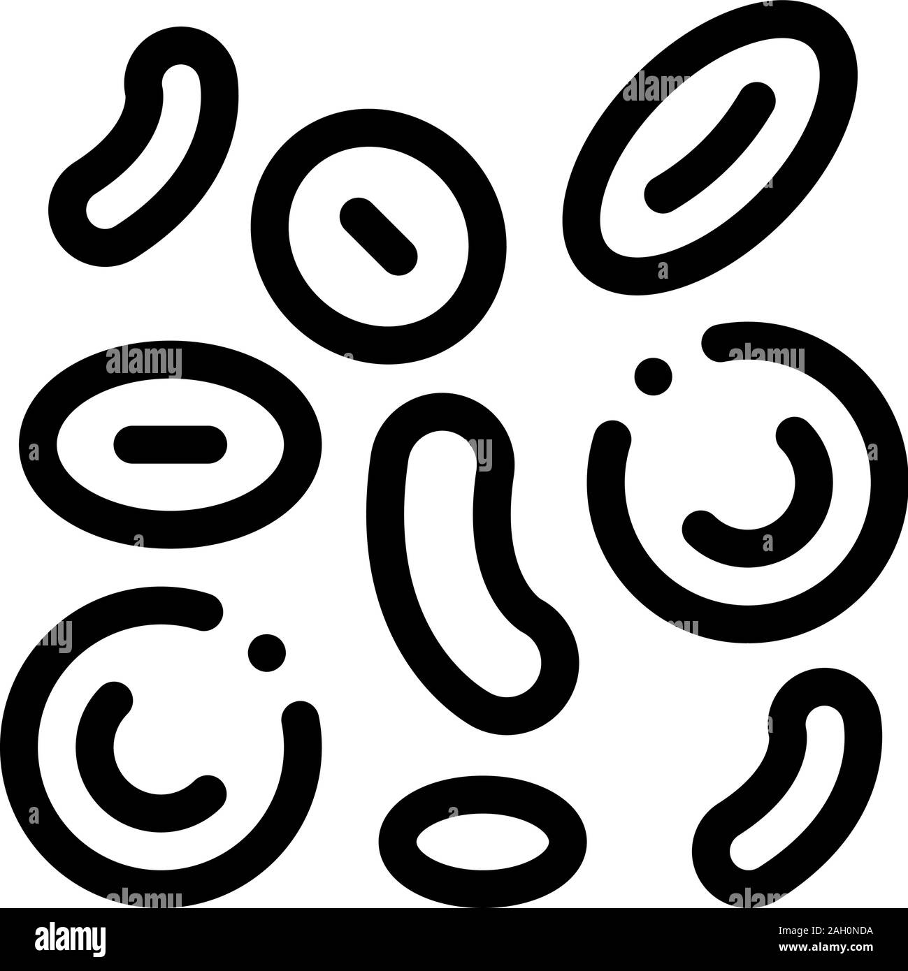 Erythrocyte In Blood Icon Outline Illustration Stock Vector Image & Art ...