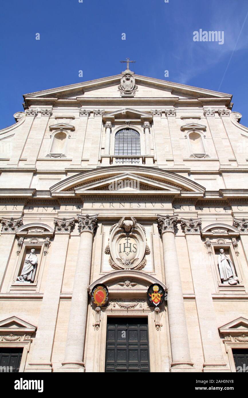 Rome, Italy. Church of the Gesu (Italian: Chiesa del Gesu) - mother ...