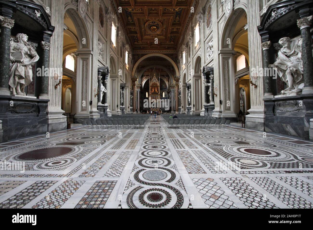 Rome, Italy - famous Papal Archbasilica of St. John Lateran, officially the cathedral of Rome ...