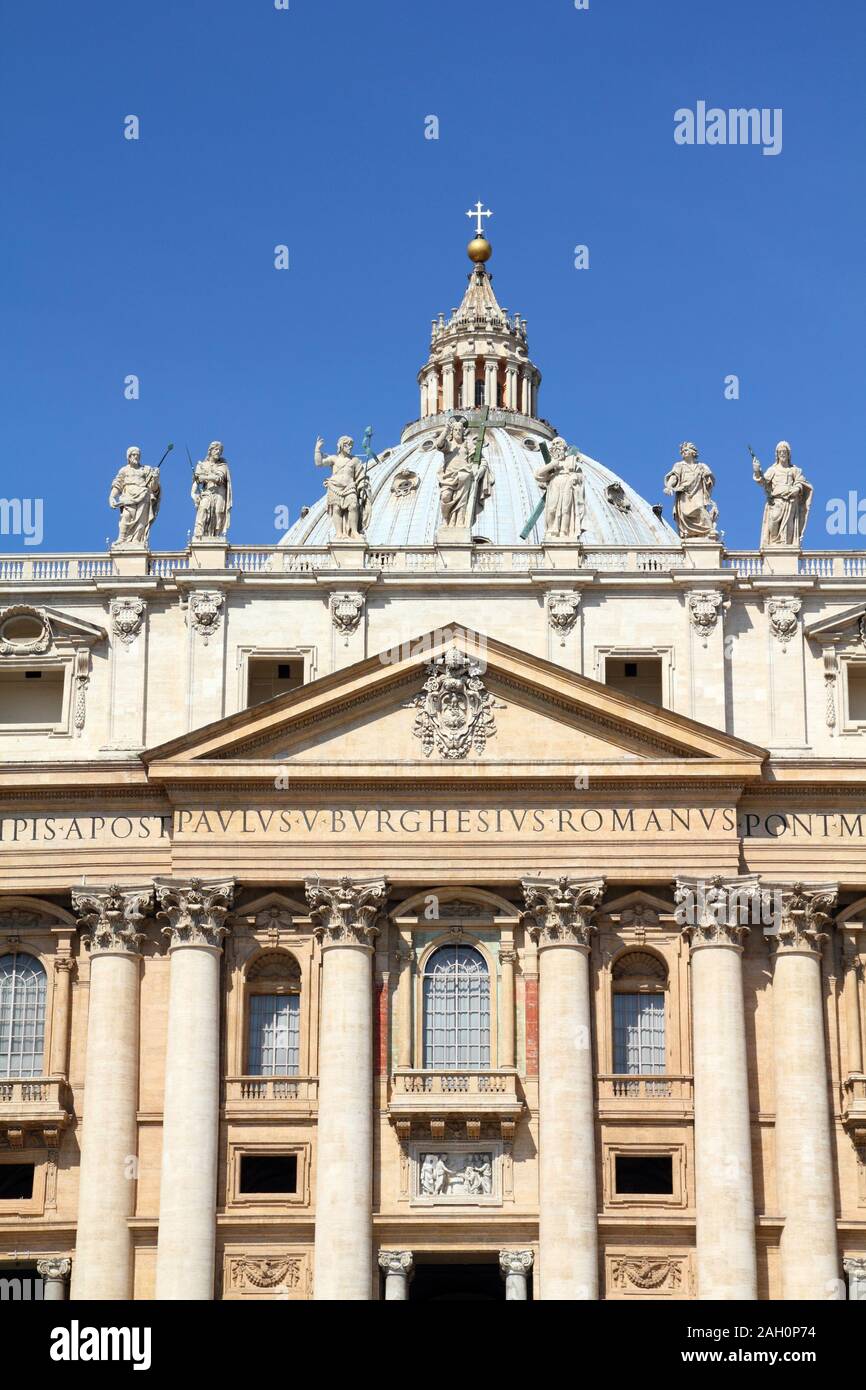 Vatican - Holy See in Rome, Italy. Famous St. Peter's Basilica Stock ...