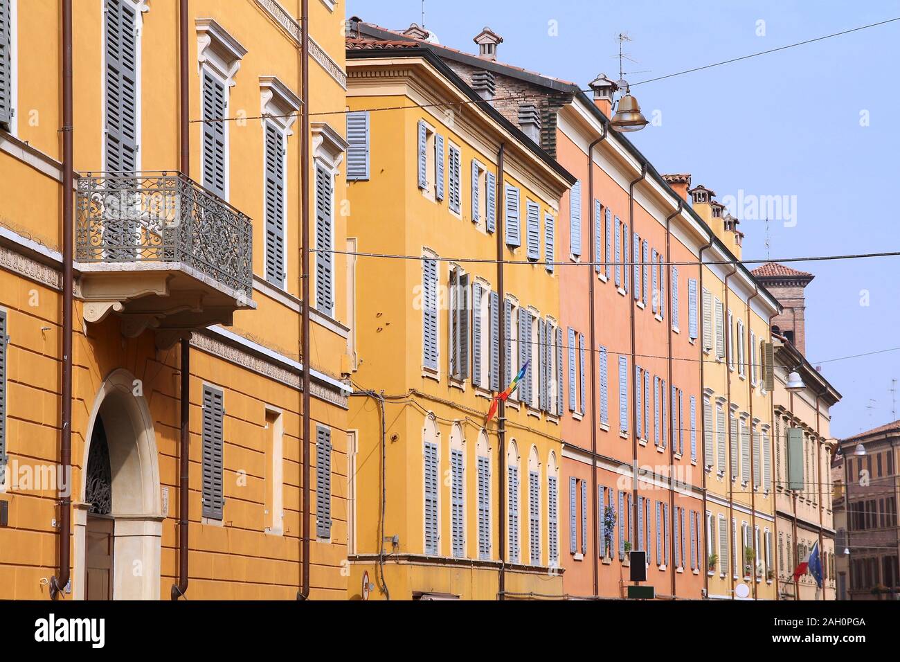Modena, Italy - Emilia-Romagna region. Colorful Mediterranean ...