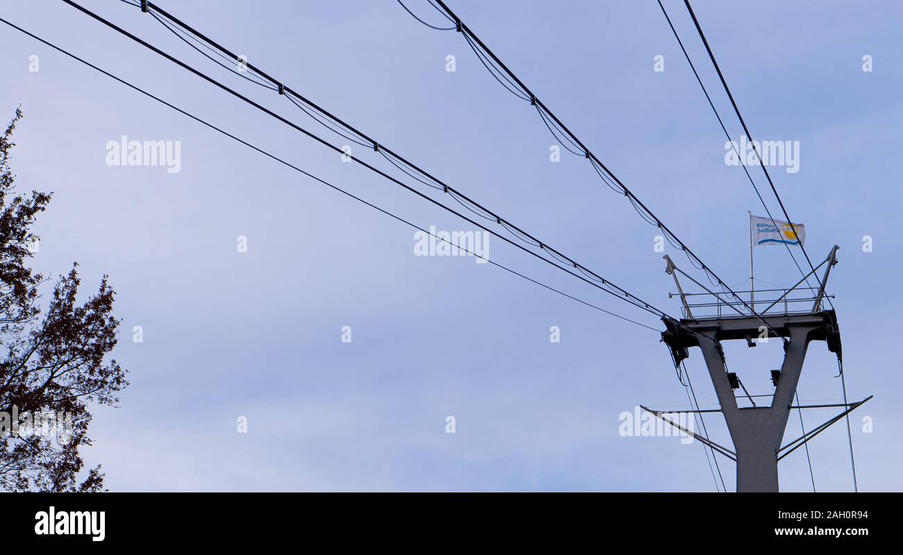 Mast from the cable car at Cologne, Germany Stock Photo - Alamy