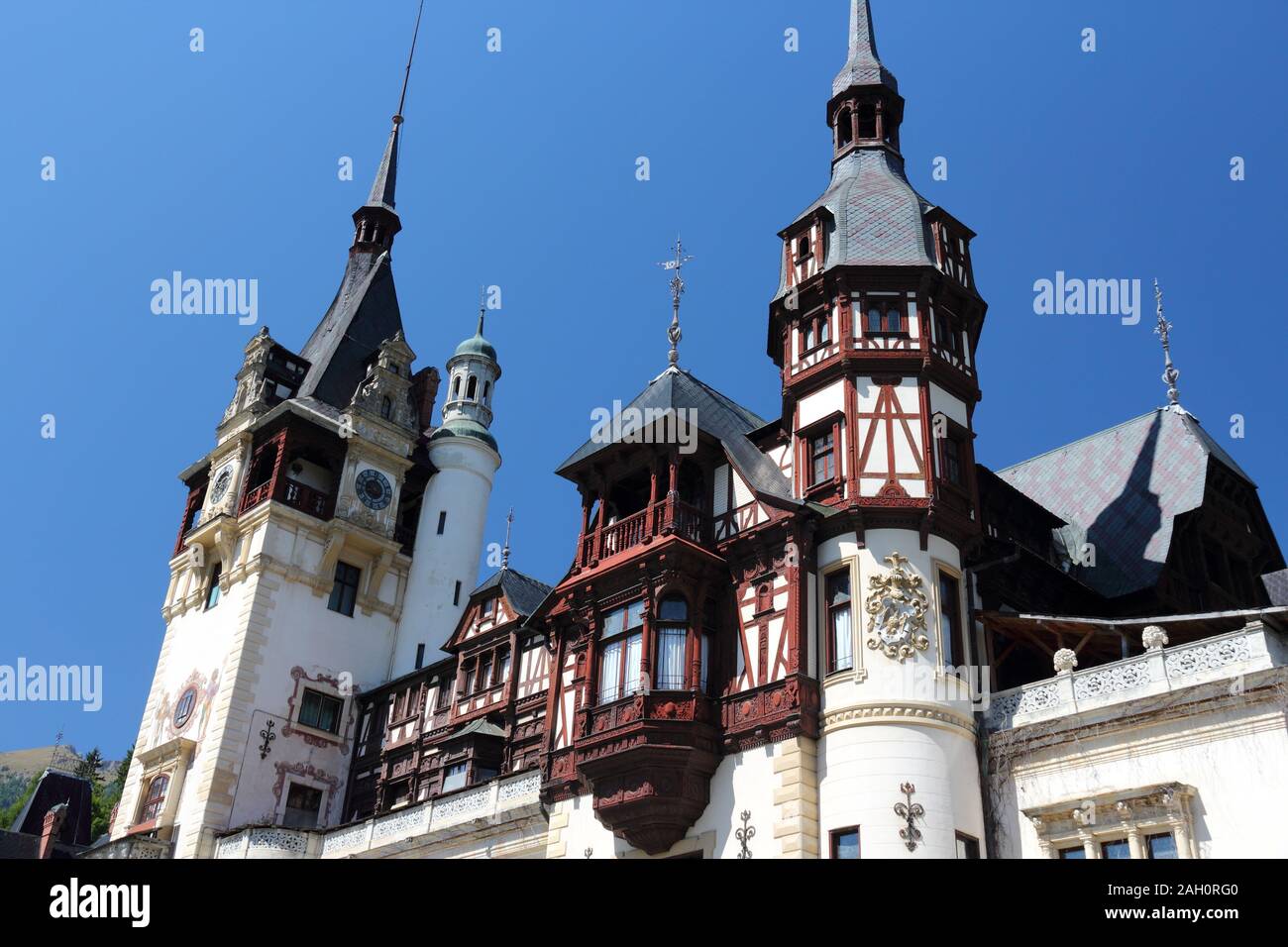 Peles Castle, Romania. Tourism attraction with neo Renaissance ...