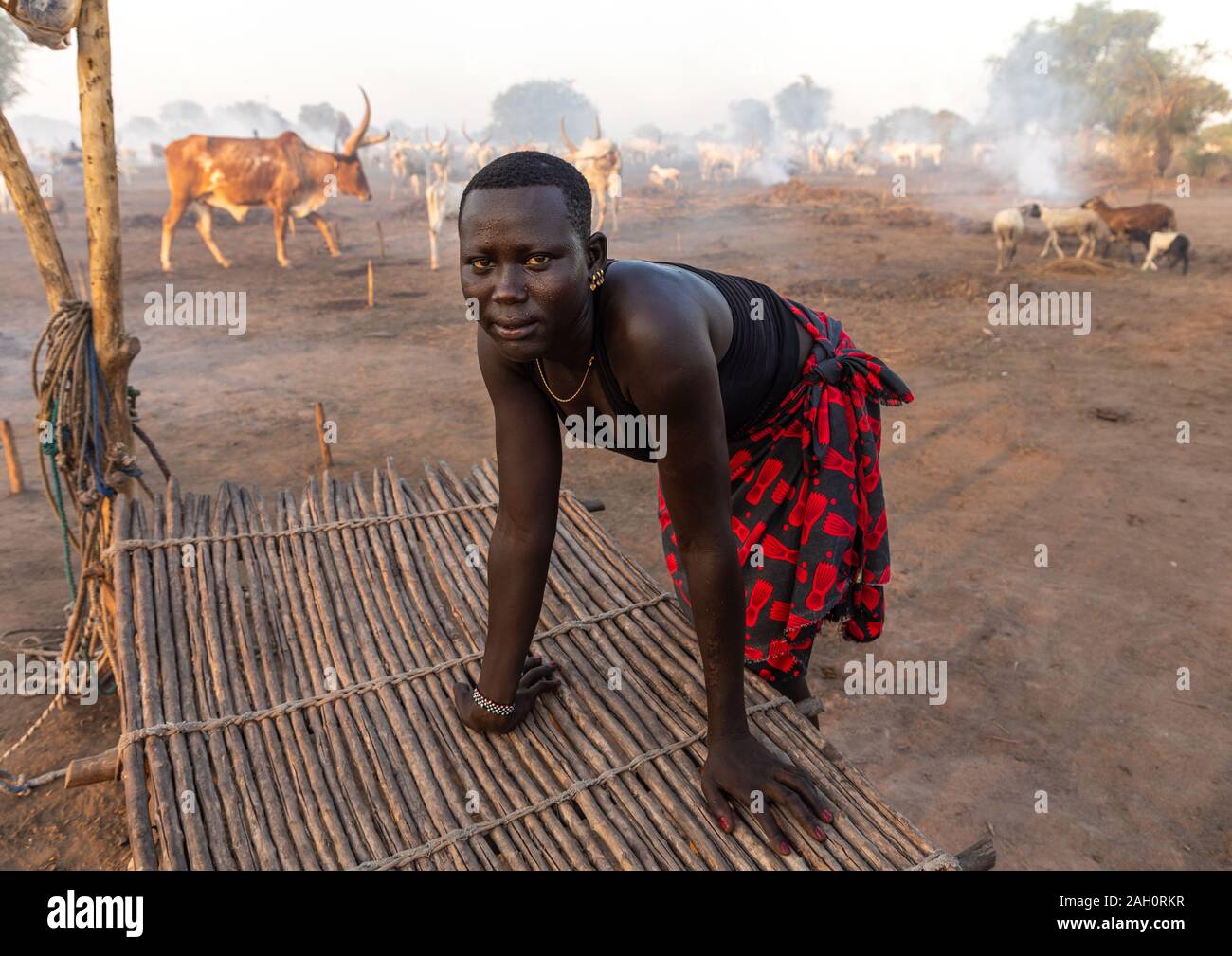 Tribal woman horns hi-res stock photography and images - Alamy