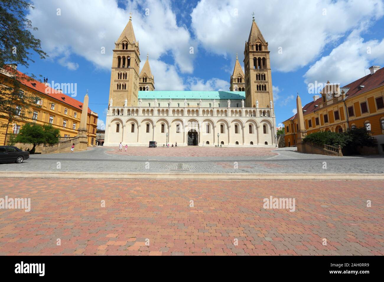Cathedral church in Pecs, Hungary. Baranya County landmark Stock Photo ...