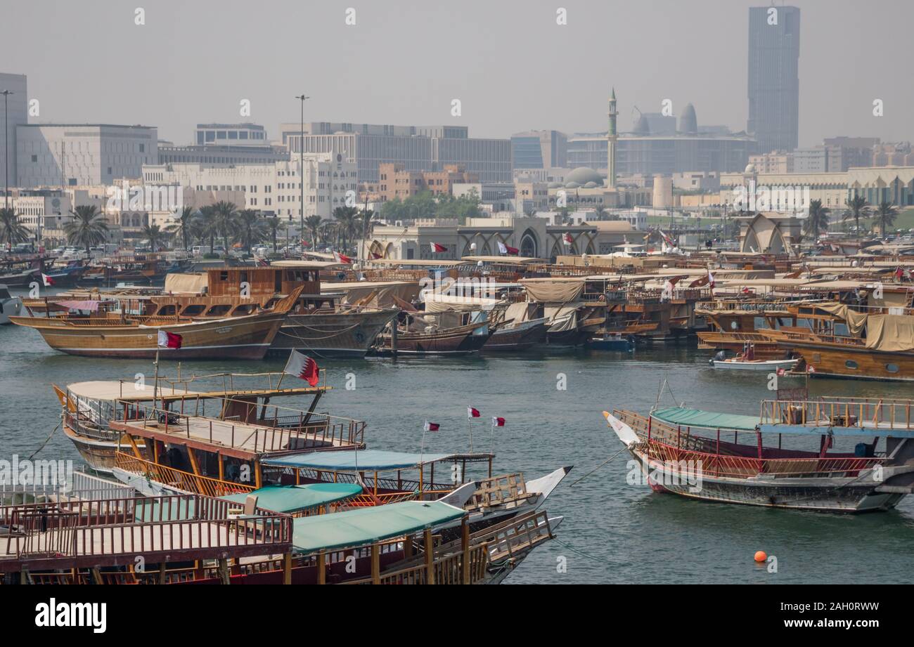 Qatar doha dhow harbour al hi-res stock photography and images - Alamy