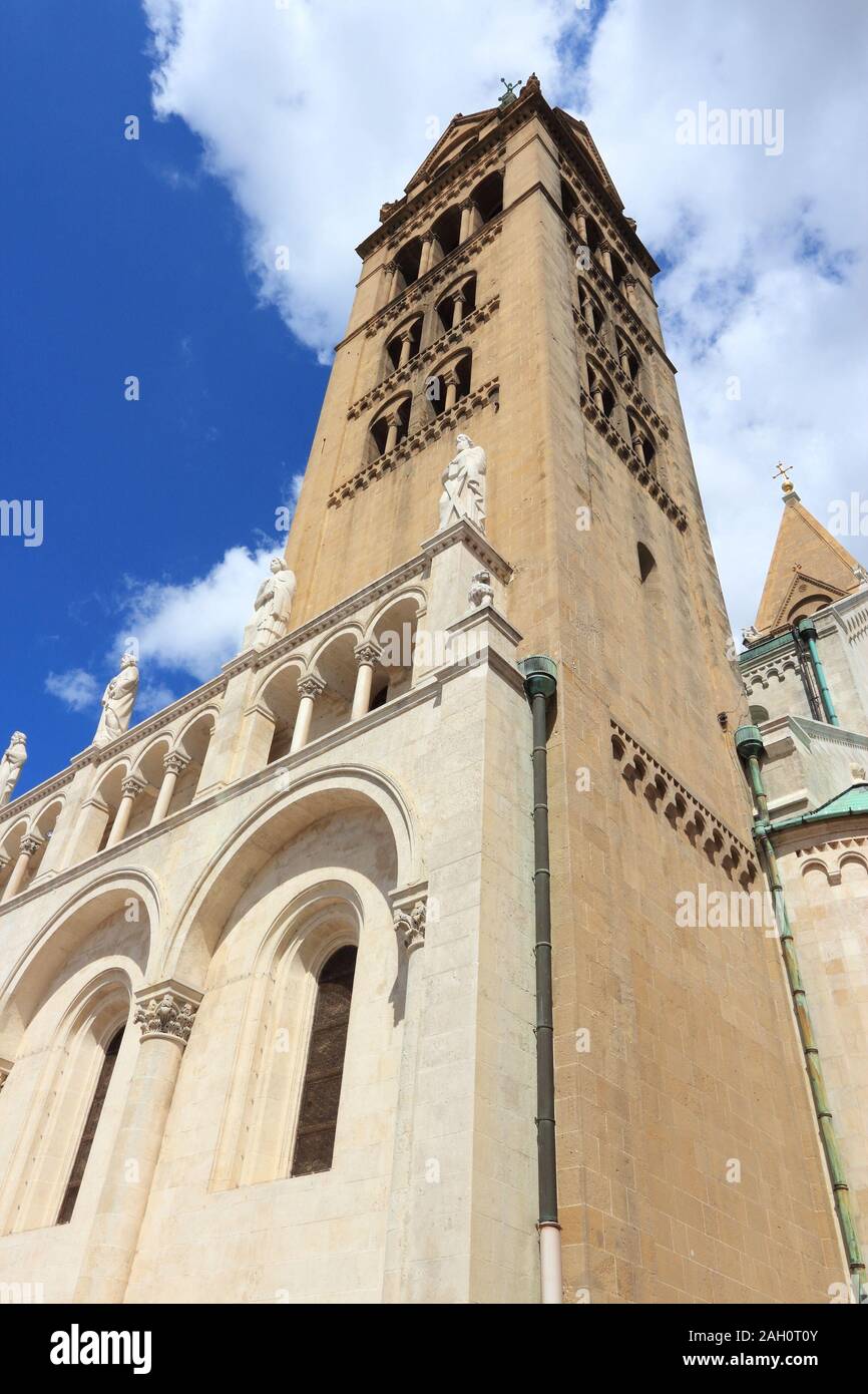 Pecs Cathedral in Hungary. Baranya County religious monument Stock ...