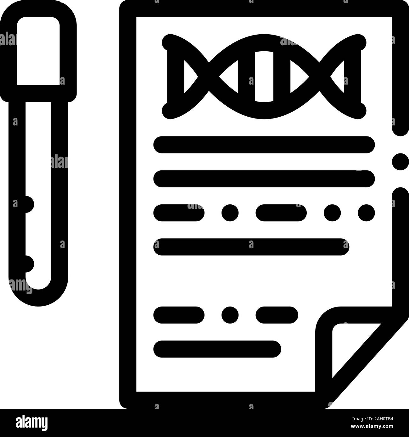 Result Test List Flask Icon Outline Illustration Stock Vector Image ...