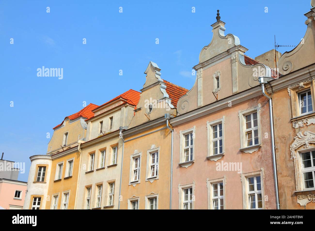 Opole, Poland - city architecture. Residential architecture at main ...