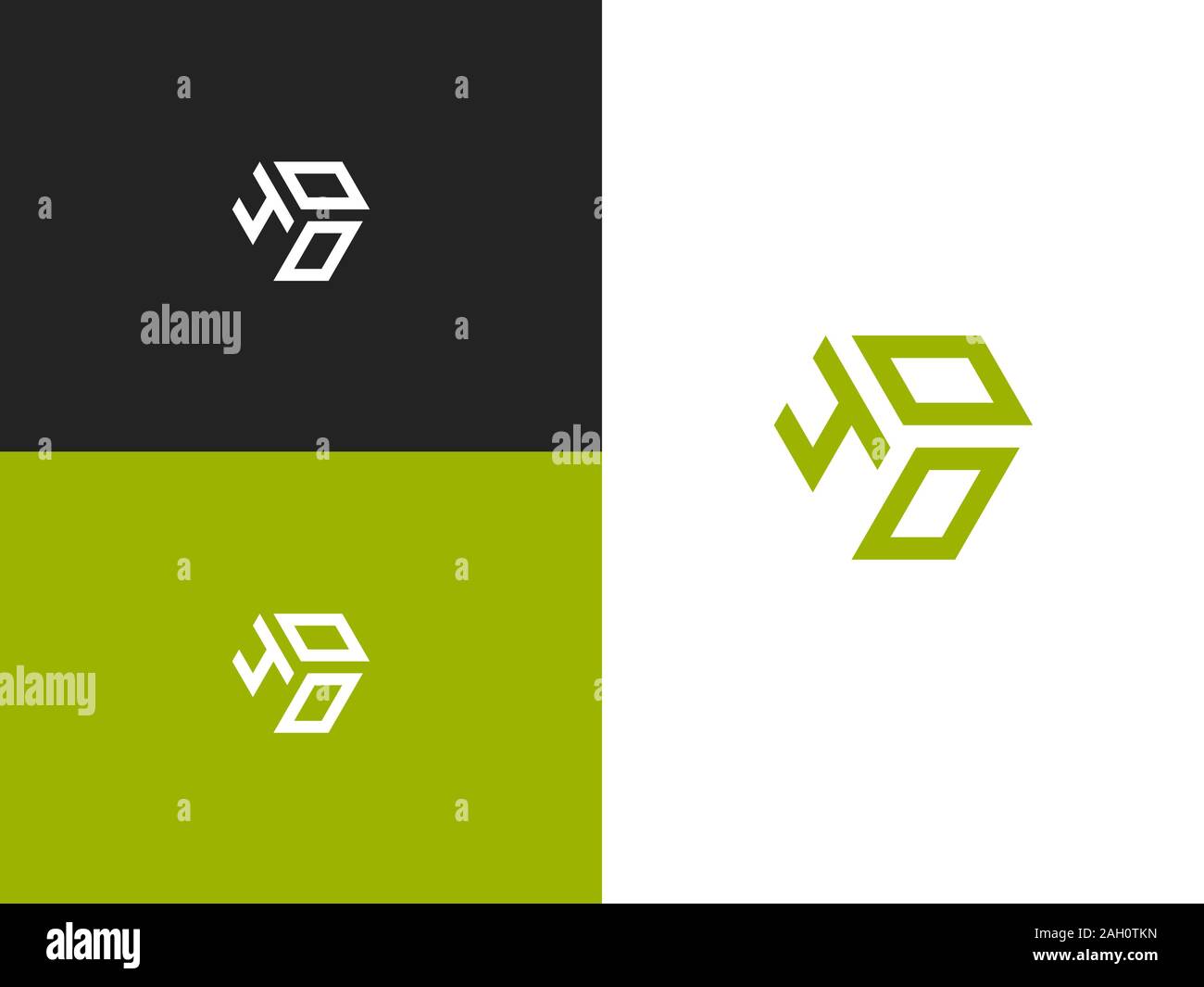 Combination number, stylish vector emblem for design Stock Vector Image ...