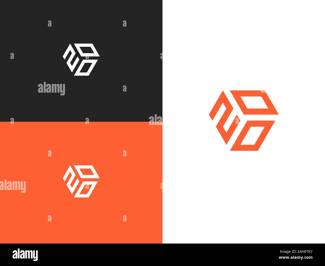 Combination number, stylish vector emblem for design Stock Vector Image ...