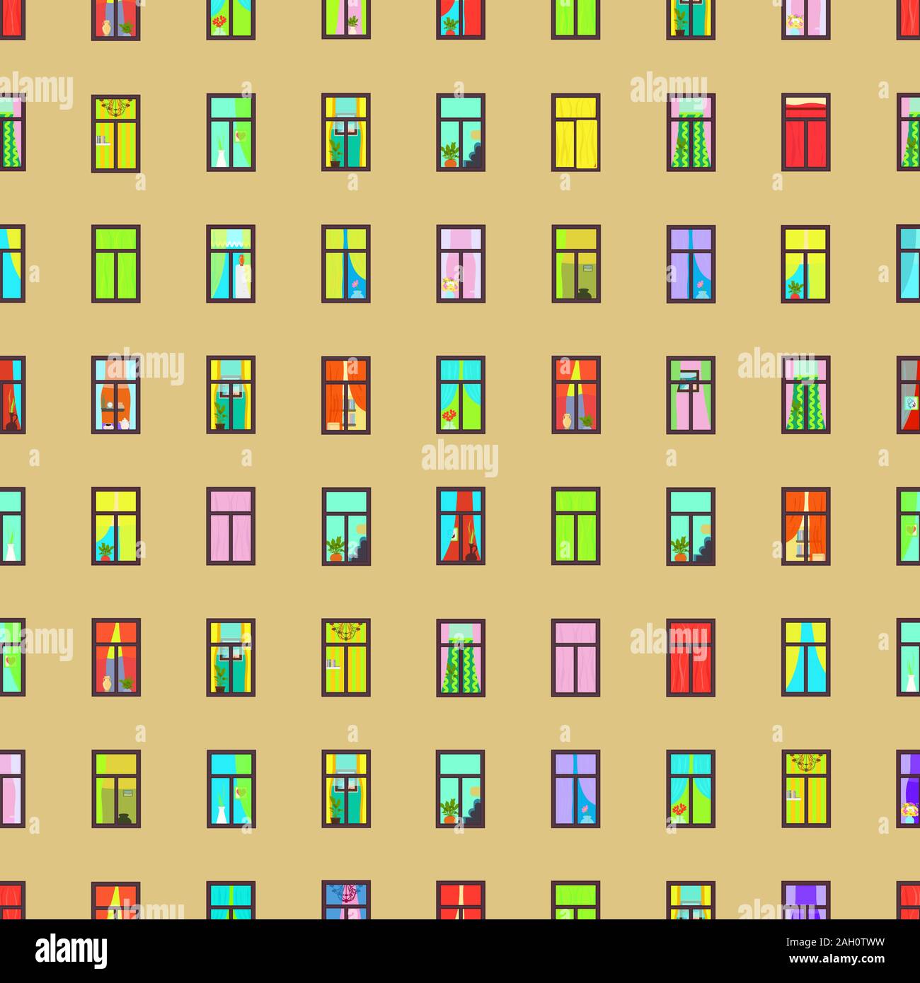 Multi window facade Stock Vector Images - Alamy