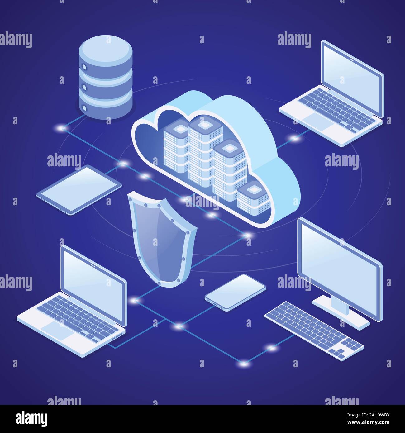 Big data cloud computing 3d Stock Vector Images - Alamy