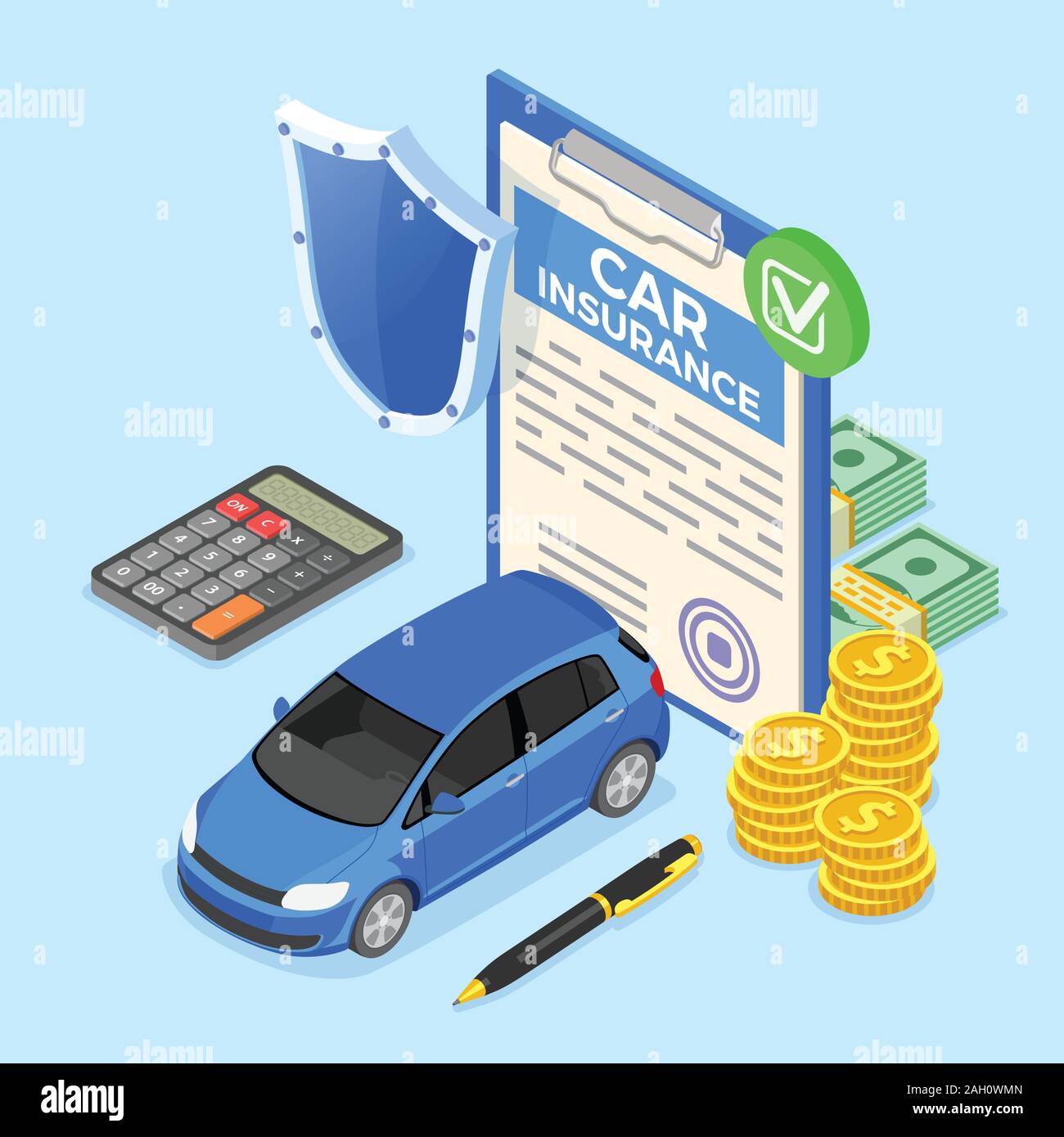 Auto insurance claim form document Stock Vector Images - Alamy