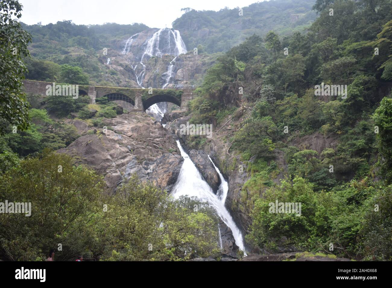 Distant view dudhsagar falls hi-res stock photography and images - Alamy