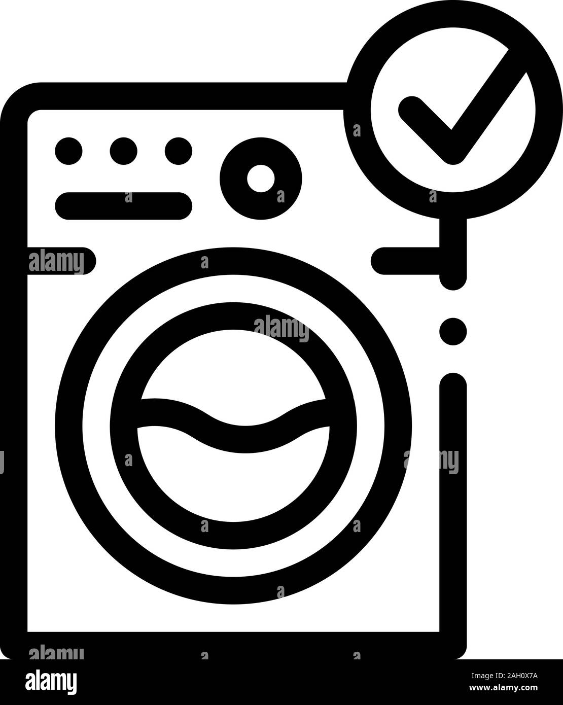 Laundry Washing Machine Icon Outline Illustration Stock Vector Image ...