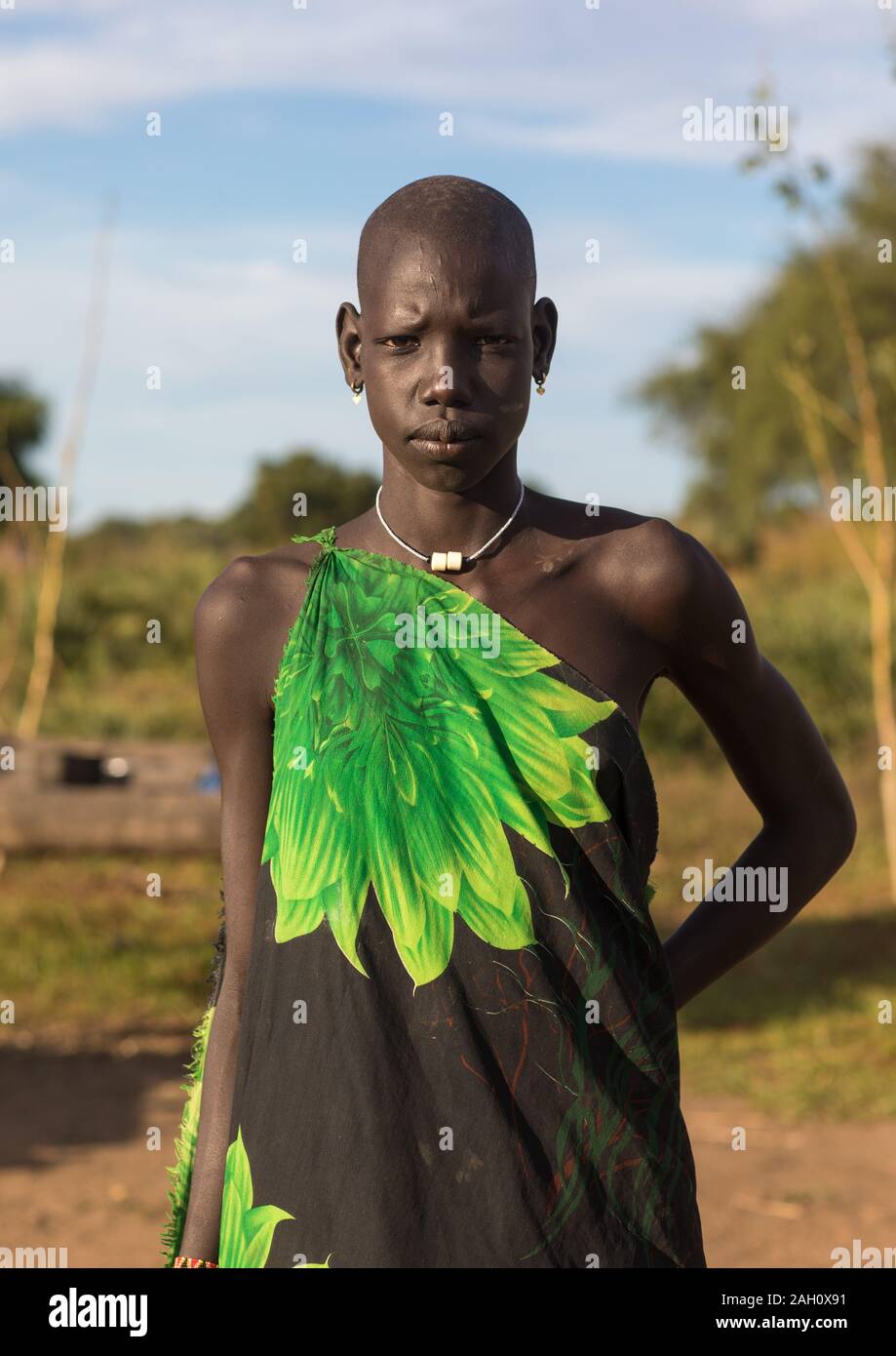 Portrait of a Mundari tribe woman, Central Equatoria, Terekeka, South ...