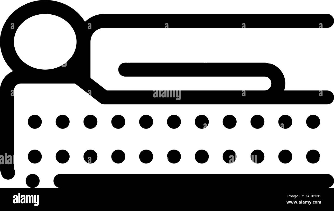 Human Lying On Mattress Icon Outline Illustration Stock Vector Image ...