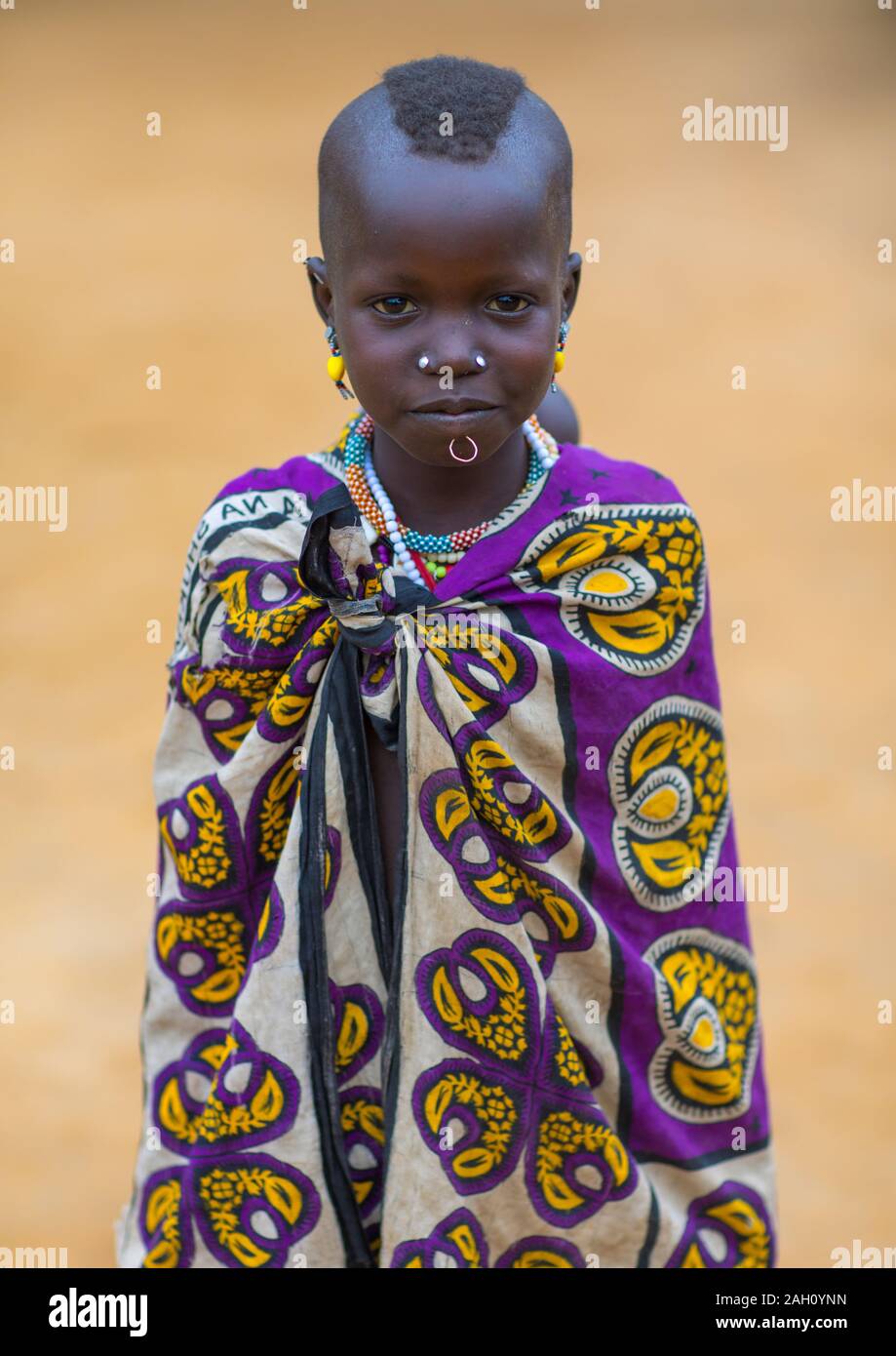 Portrait of a Larim tribe girl, Boya Mountains, Imatong, South Sudan ...